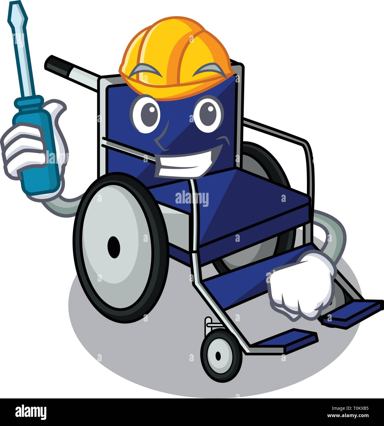 Automotive miniature wheelchair the shape of mascot Stock Vector Image ...