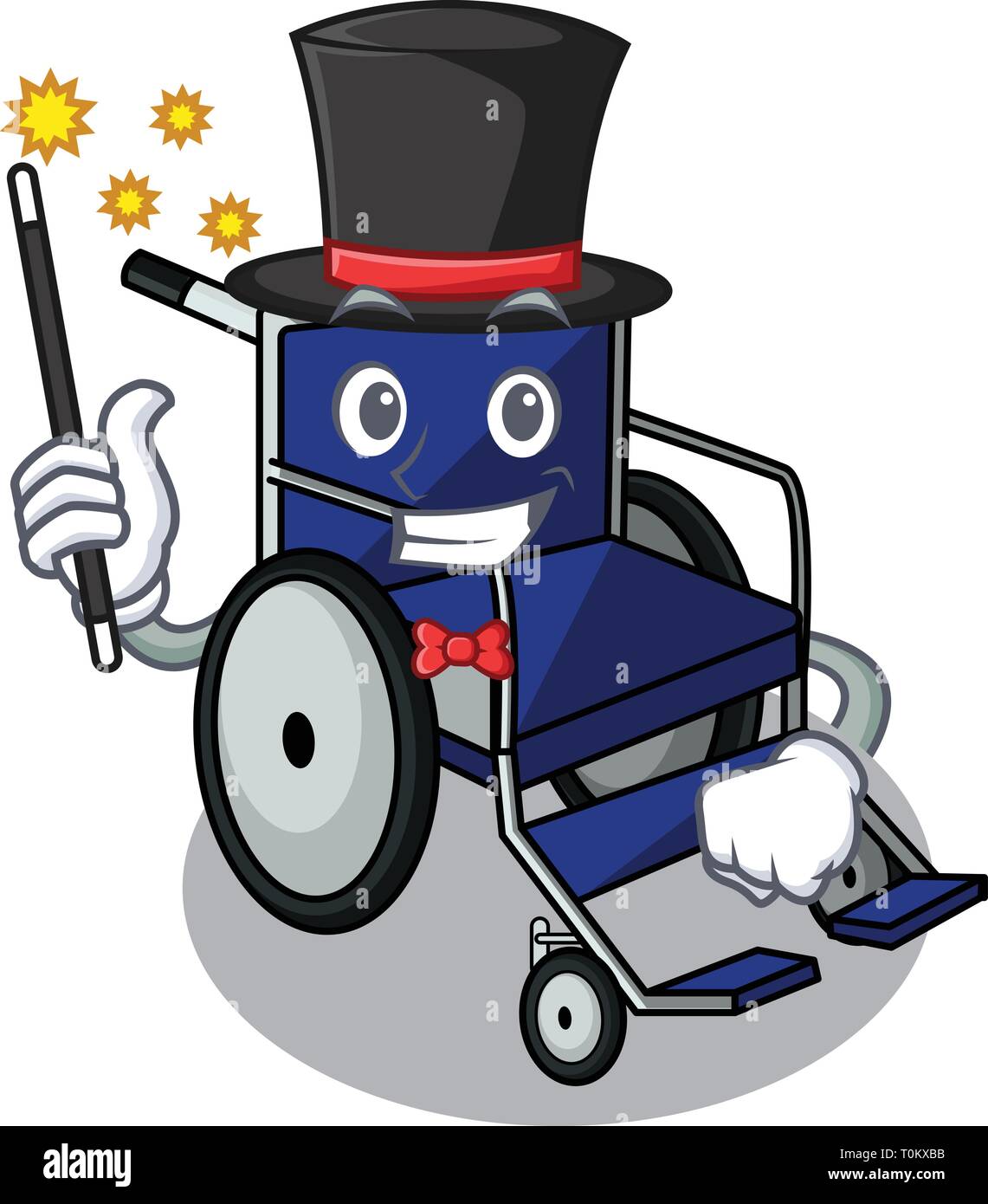 Magician miniature wheelchair the shape of mascot Stock Vector Image ...