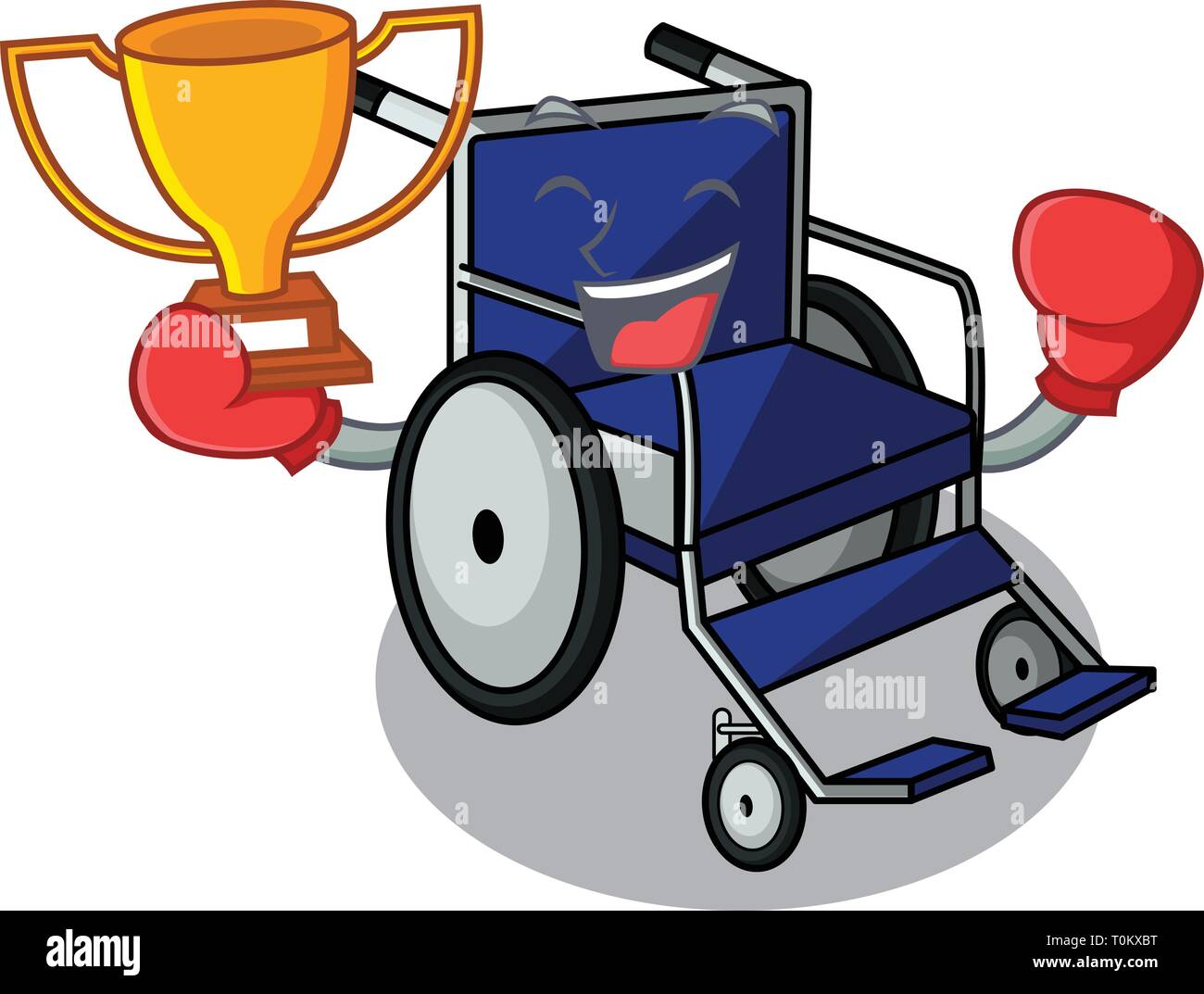 Boxing winner miniature wheelchair the shape of mascot Stock Vector ...