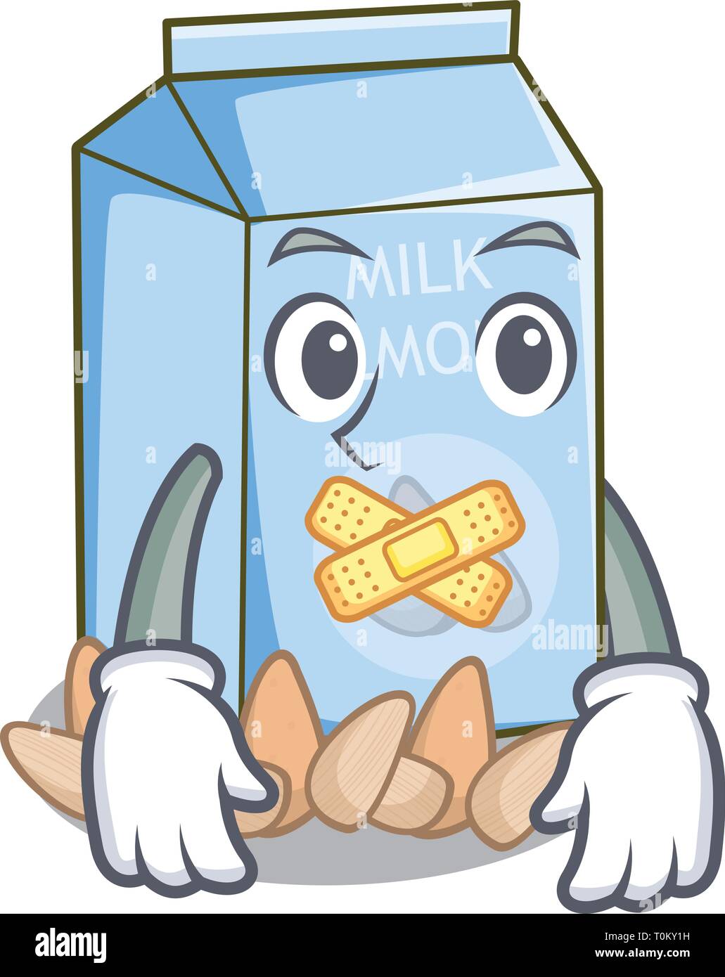 Silent almond milk in the cartoon shape Stock Vector Image & Art - Alamy