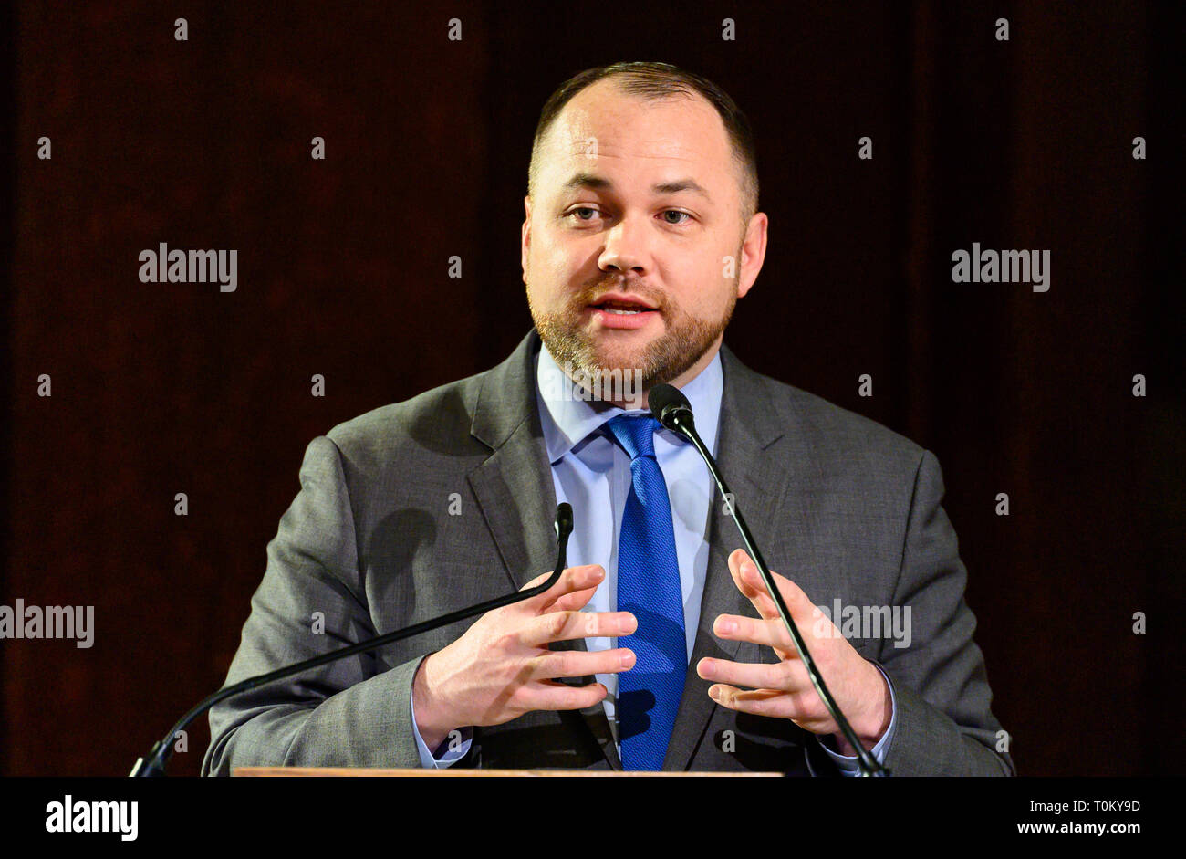 Corey Johnson, Speaker of the New York City Council, at the Green New ...