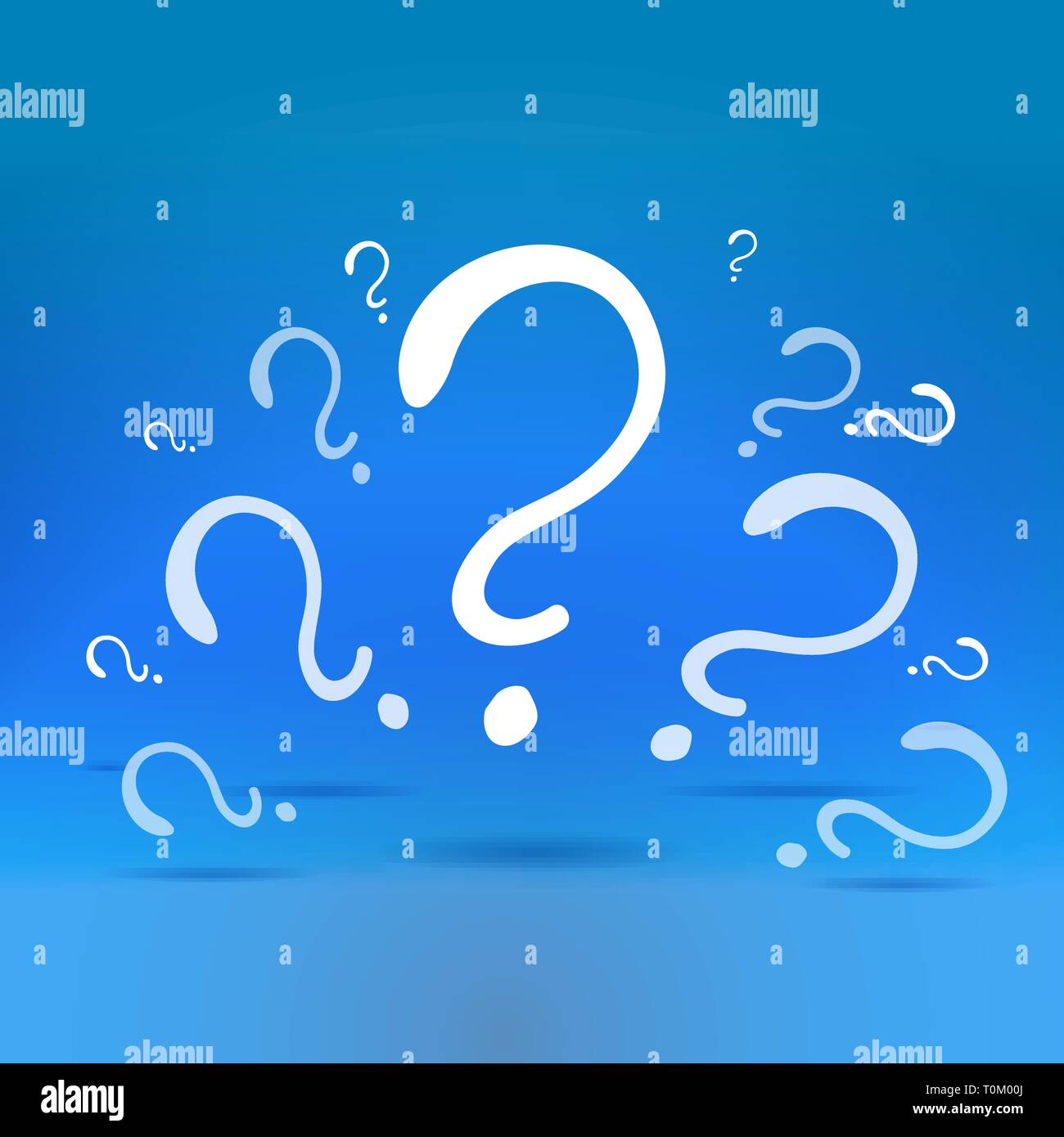Question signs colorful vector illustration, problem and priority ...