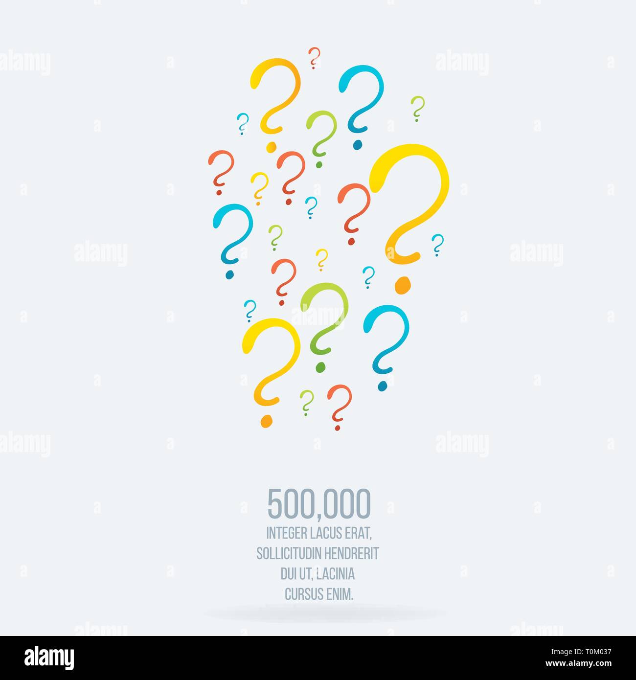 Question signs colorful vector illustration, problem and priority ...