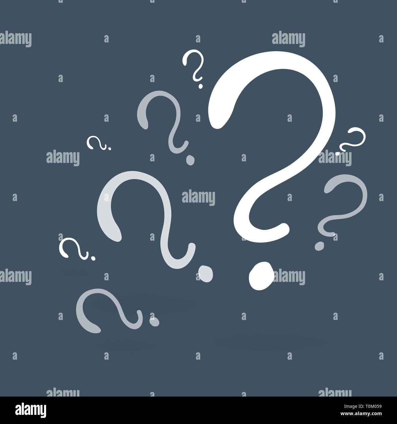 Question signs colorful vector illustration, problem and priority ...