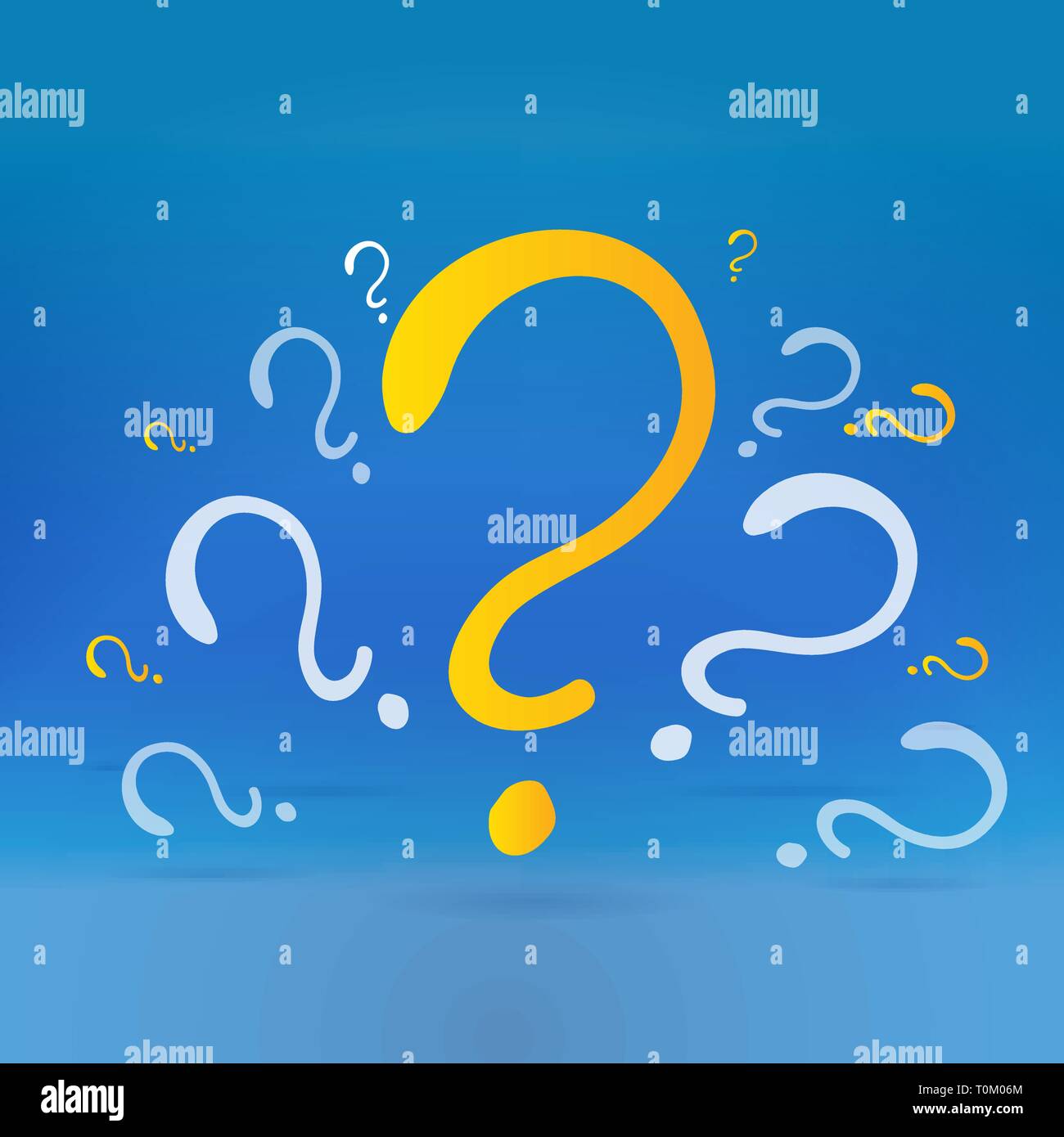 Question signs colorful vector illustration, problem and priority ...