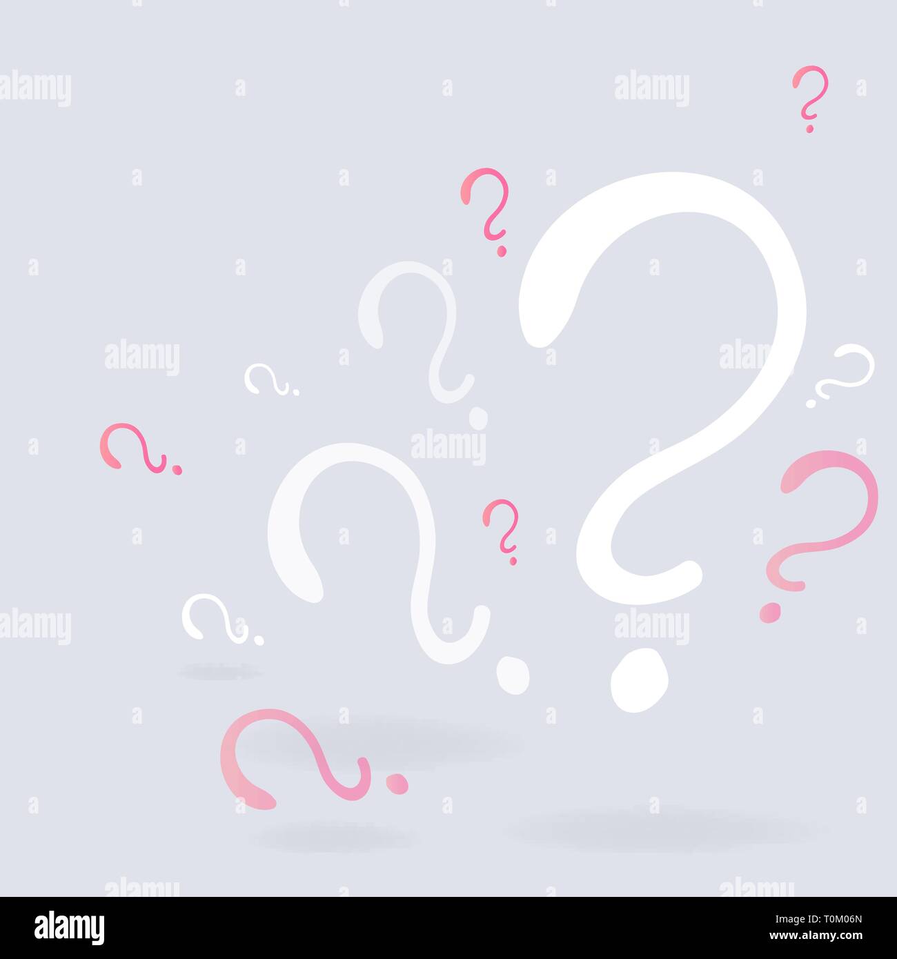 Question signs colorful vector illustration, problem and priority ...