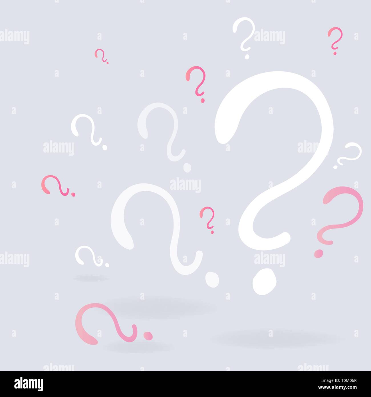 Question signs colorful vector illustration, problem and priority ...