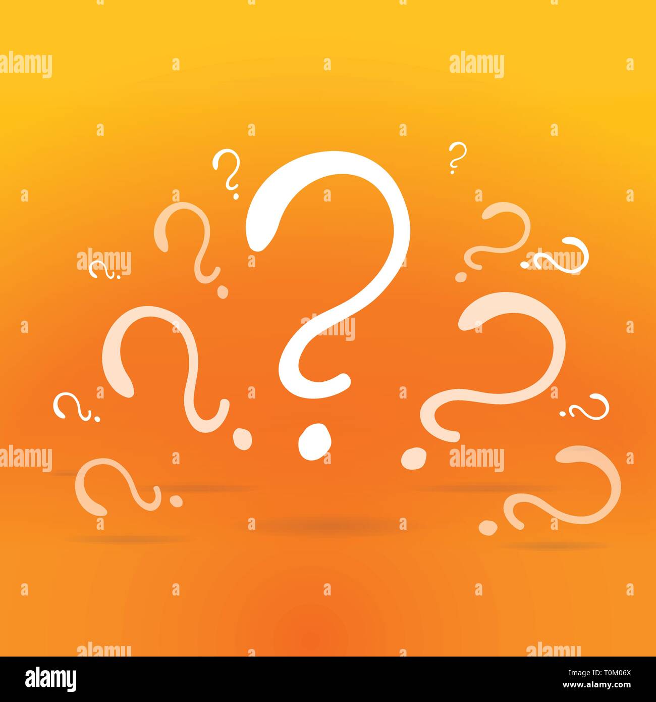 Question signs colorful vector illustration, problem and priority ...