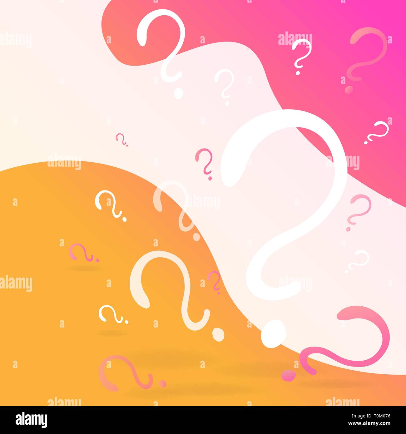 Question signs colorful vector illustration, problem and priority ...