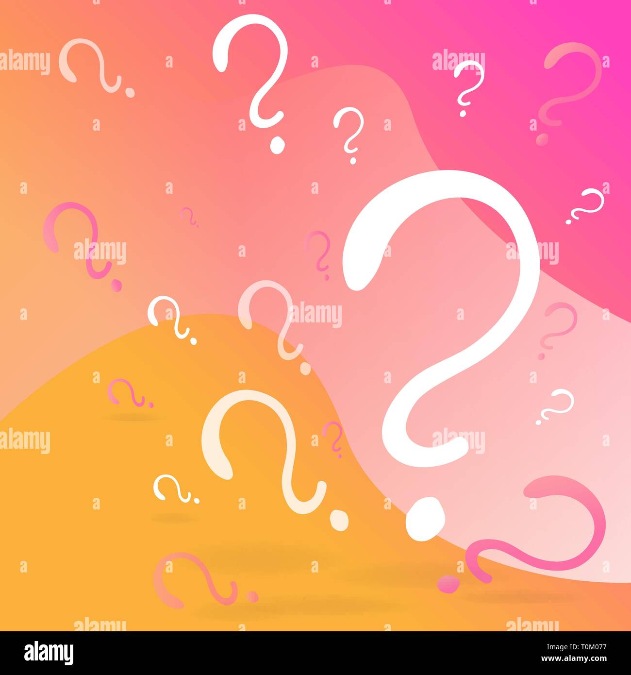 Question signs colorful vector illustration, problem and priority ...
