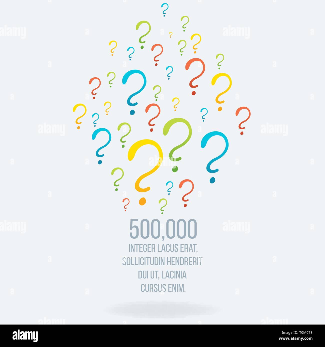 Question signs colorful vector illustration, problem and priority ...