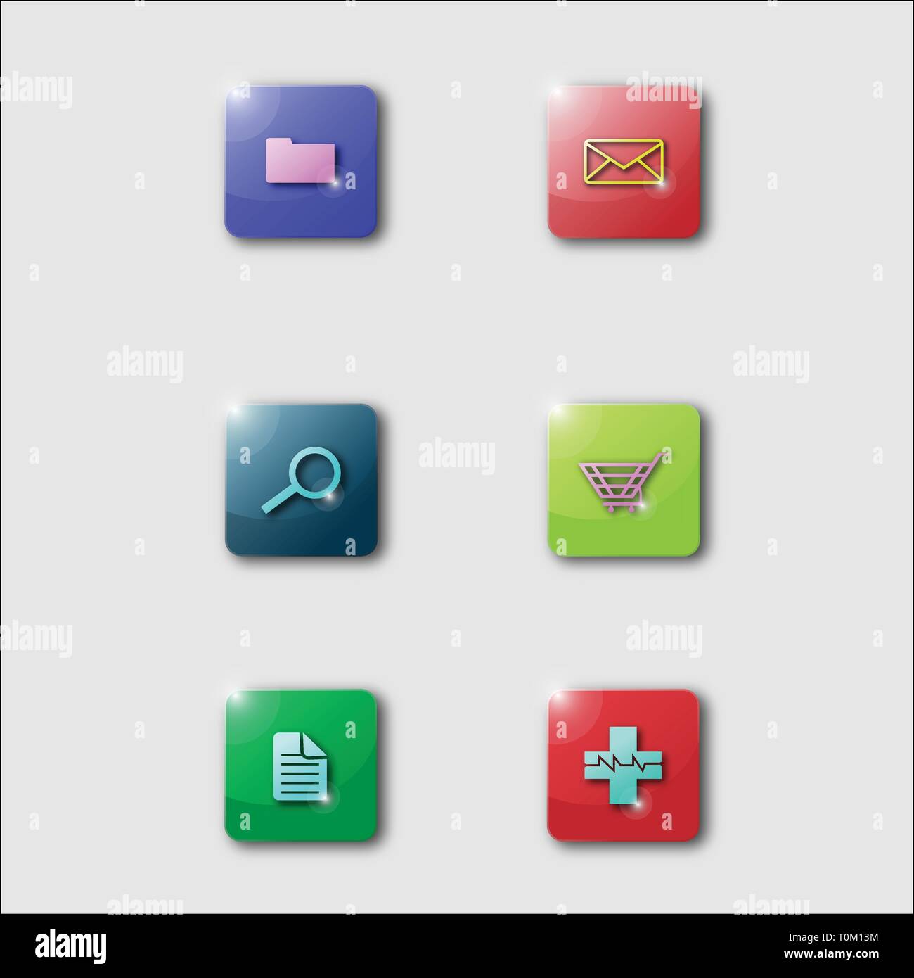 3D Smartphone app icons vector Stock Vector Image & Art - Alamy