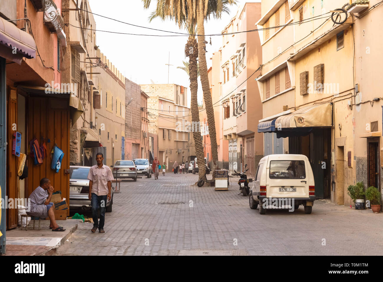 Taroudant, Morocco - August 2017: Taroudant old town red streets Stock ...