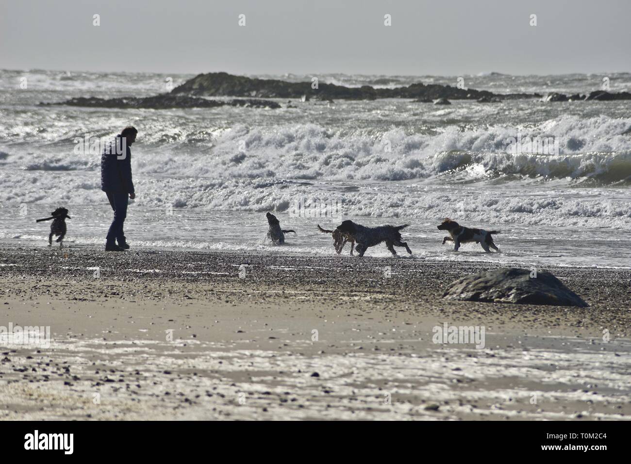 Traeth cymyran beach wales hi-res stock photography and images - Alamy