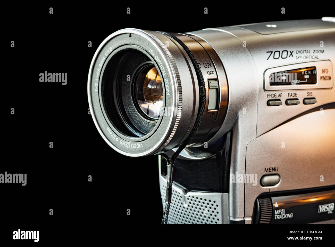 The video camera isolated on white background Stock Photo - Alamy