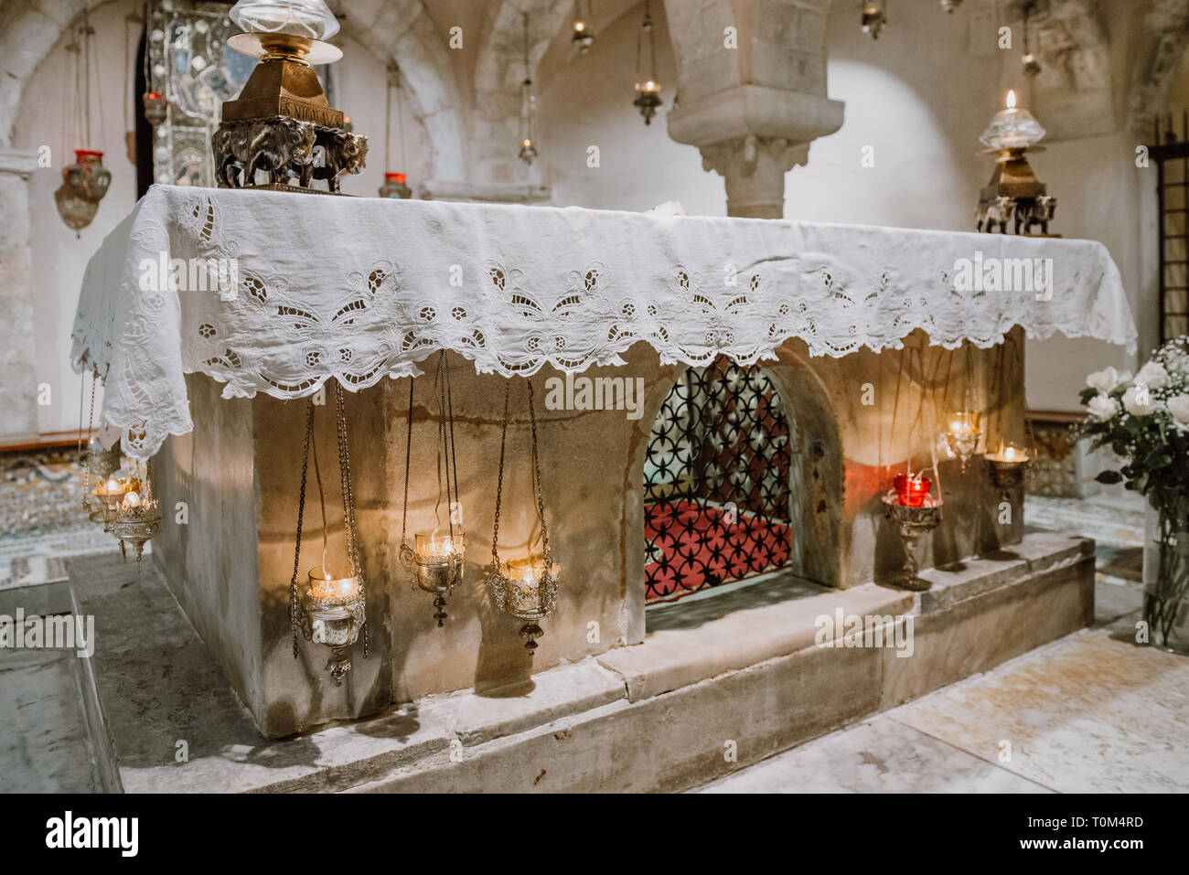 BARI, ITALY - 07 november, 2018: The Pontifical Basilica di San Nicola ...