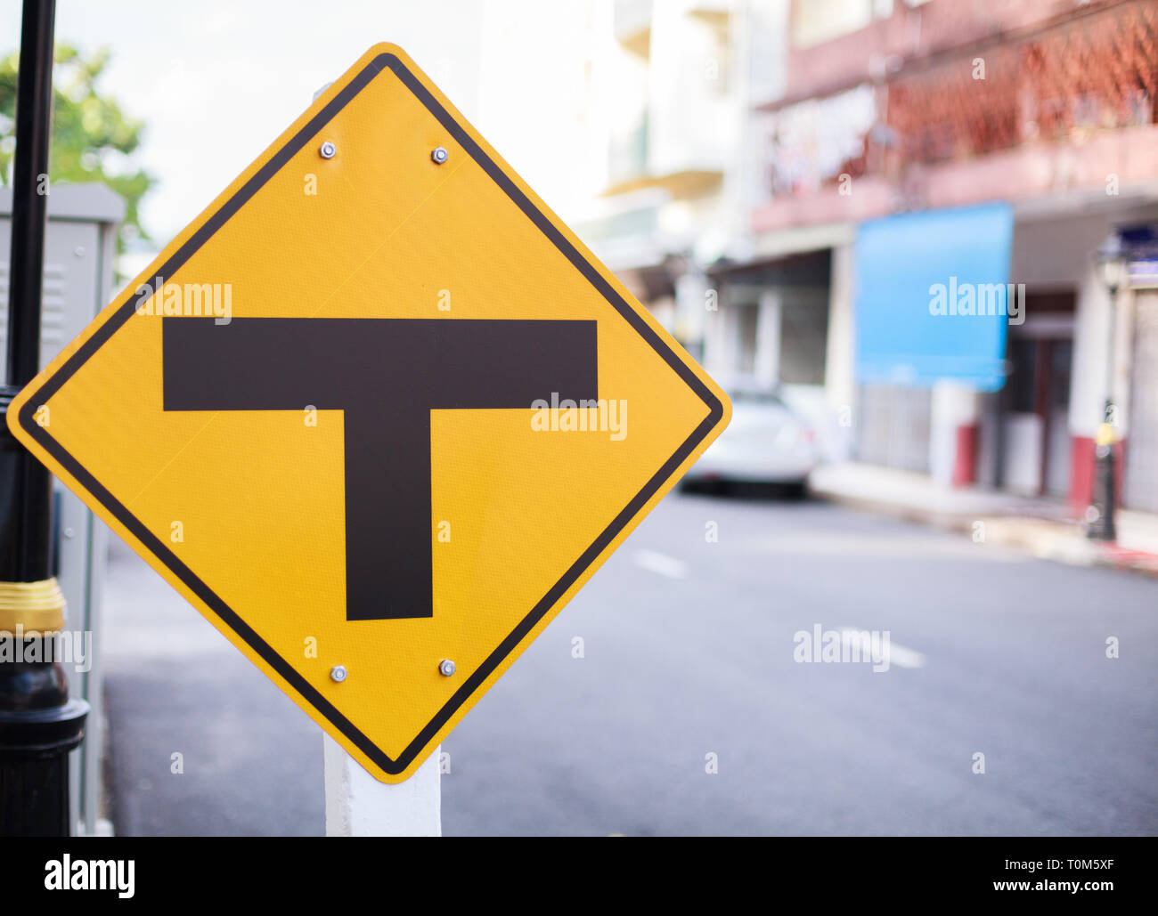 Metal Plate Traffic Sign: Intersection, Three way Junction, Split ...
