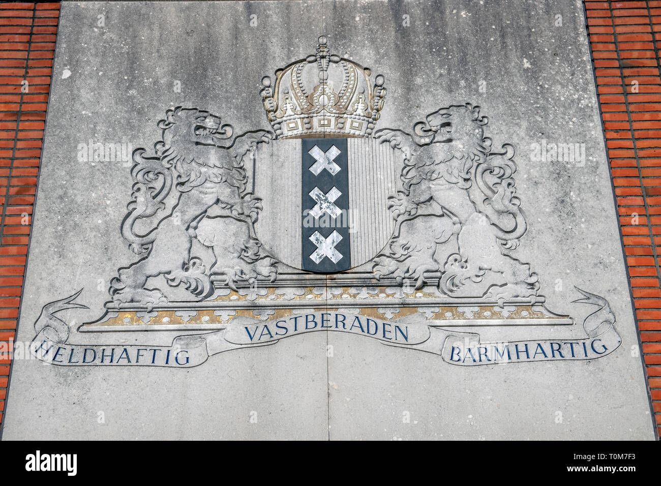 Weapon Crest Of Amsterdam The Netherlands At The Stopera Building 2019 ...