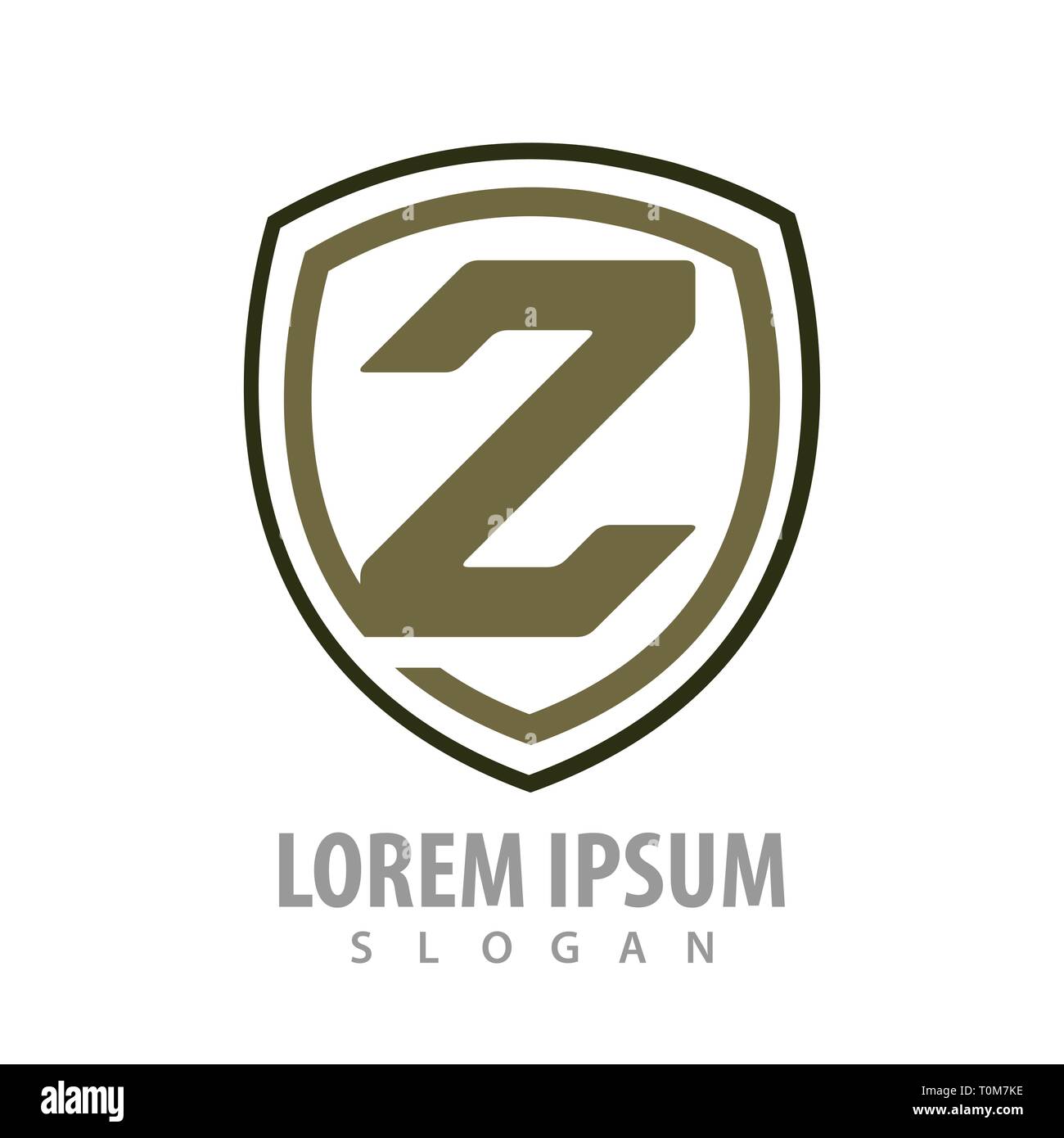 Shield letter Z concept design. Symbol graphic template element Stock ...