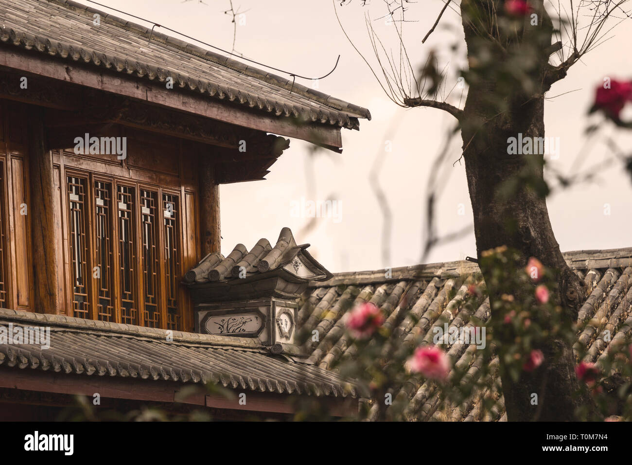 Traditional Chinese architecture houses Stock Photo - Alamy