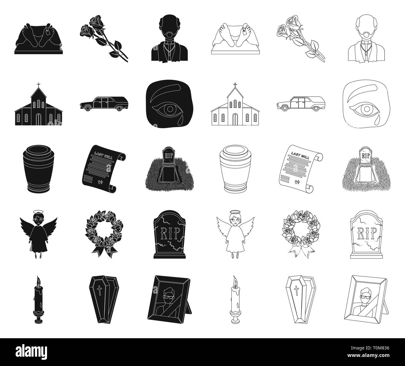 art,attribute,black,outline,burial,candle,cemetery,ceremony,church ...