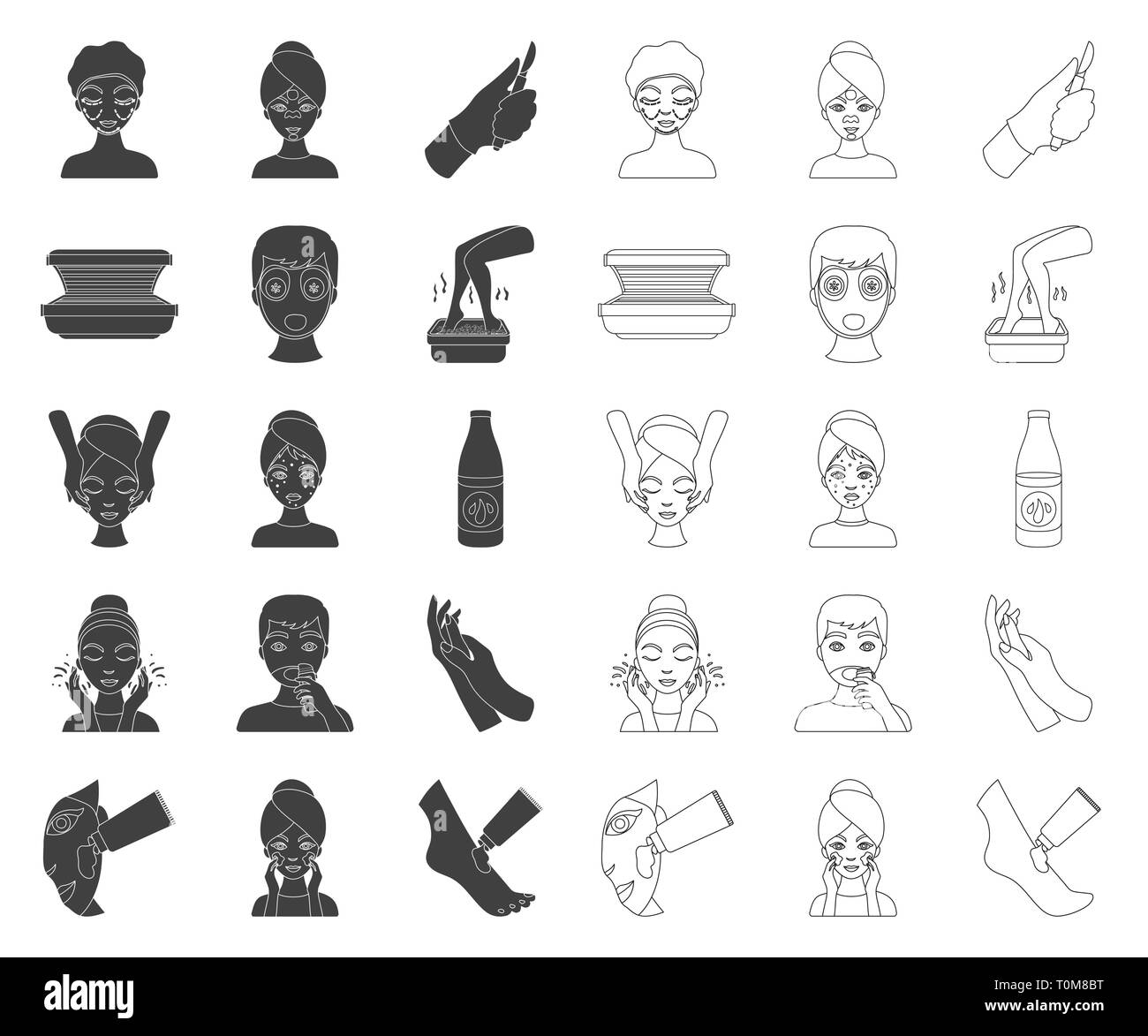 Woman washing feet Stock Vector Images - Alamy