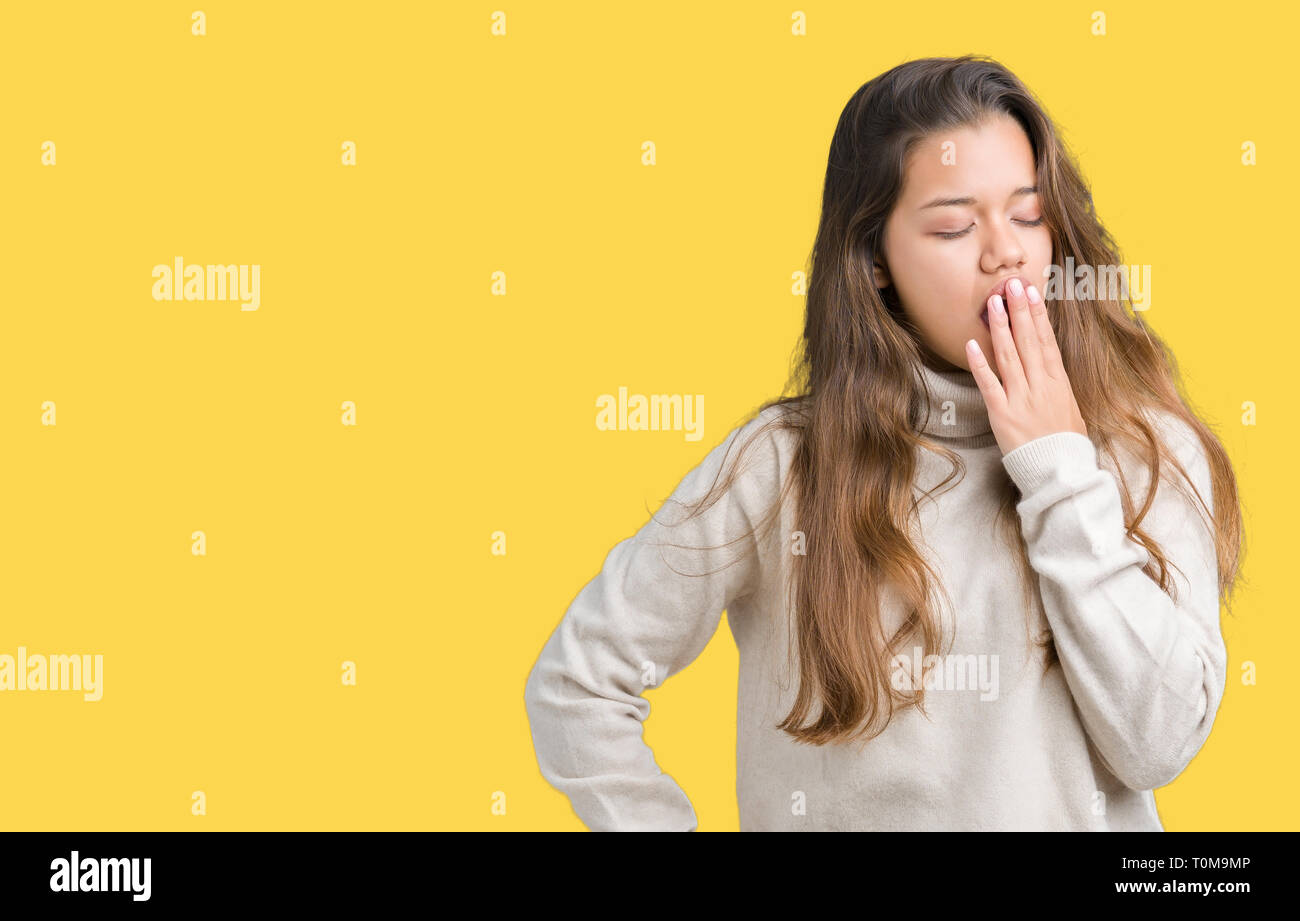 Woman covering mouth turtleneck hi-res stock photography and images - Alamy