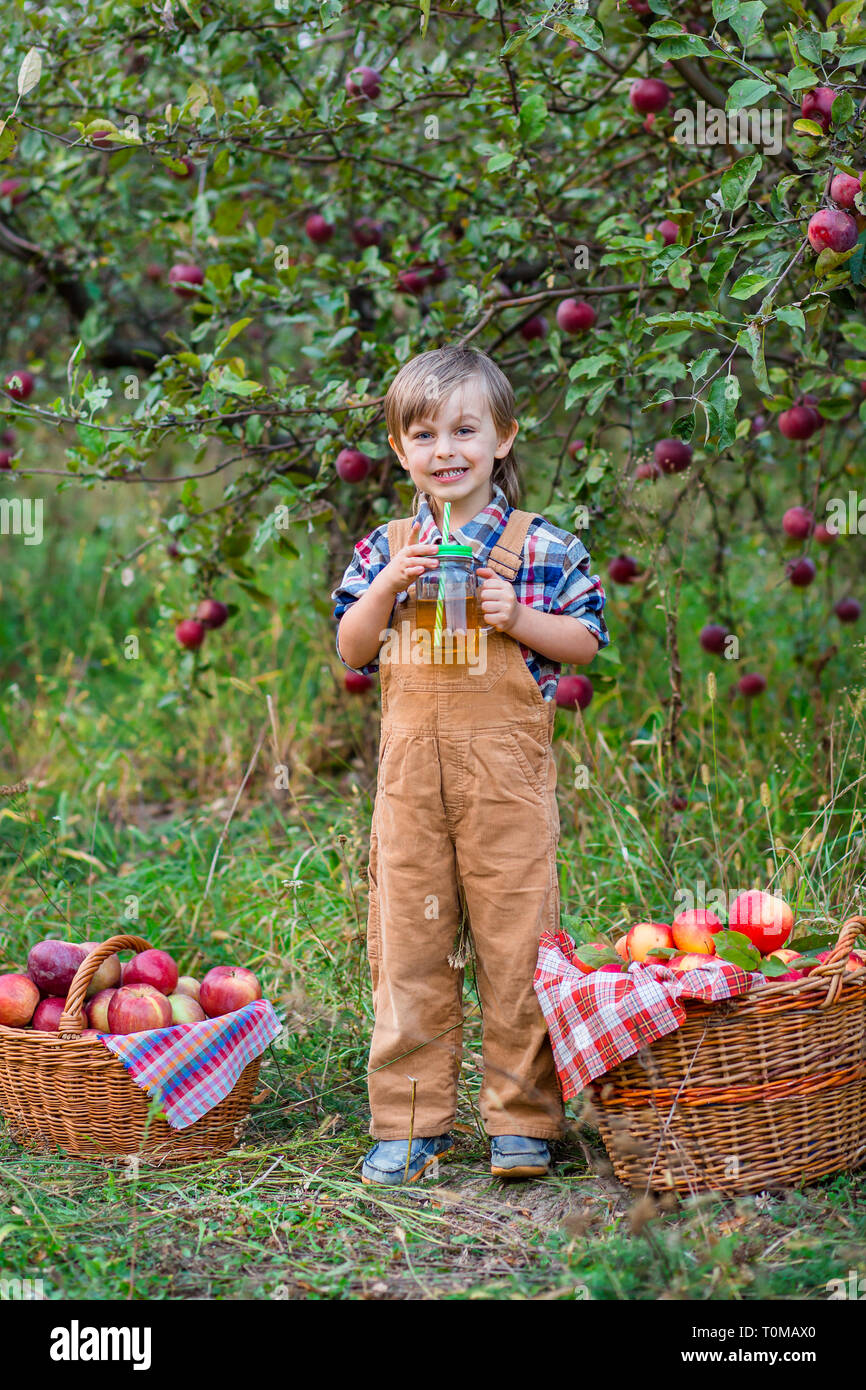 Boy apples hi-res stock photography and images - Alamy