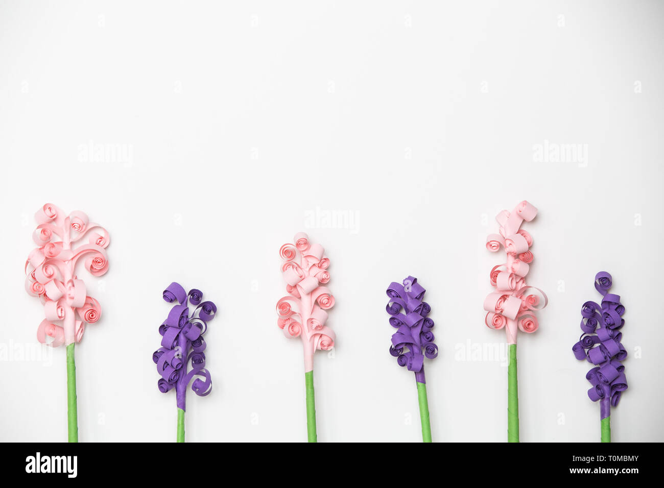 Pattern of paper flowers Stock Photo - Alamy