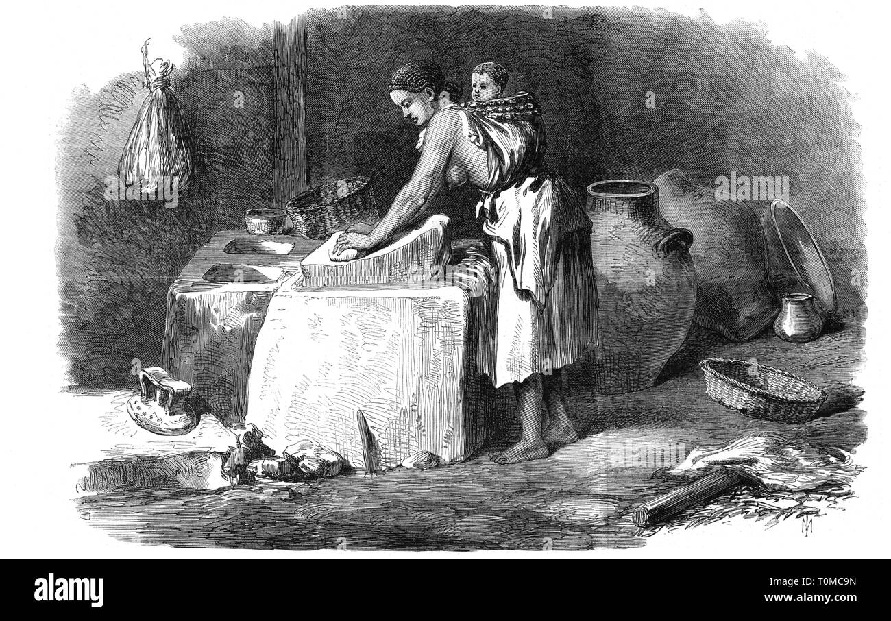 Indians grinding corn hi-res stock photography and images - Alamy