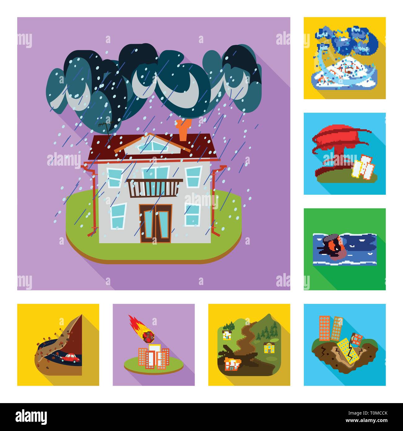 Vector design of collapse and environment logo. Collection of collapse ...