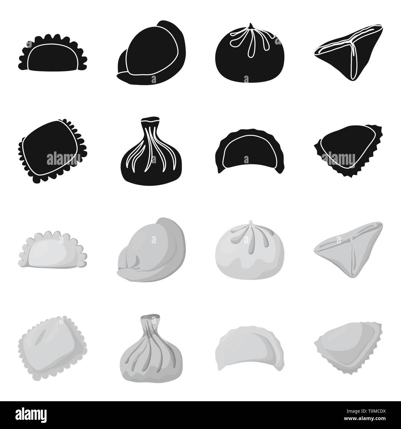 Vector design of products and cooking logo. Collection of products and ...