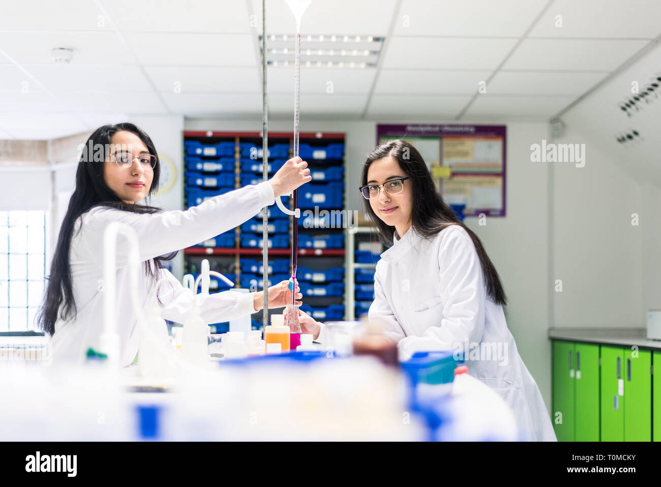 two twin sisters who are studying science in college in cambridge carry ...