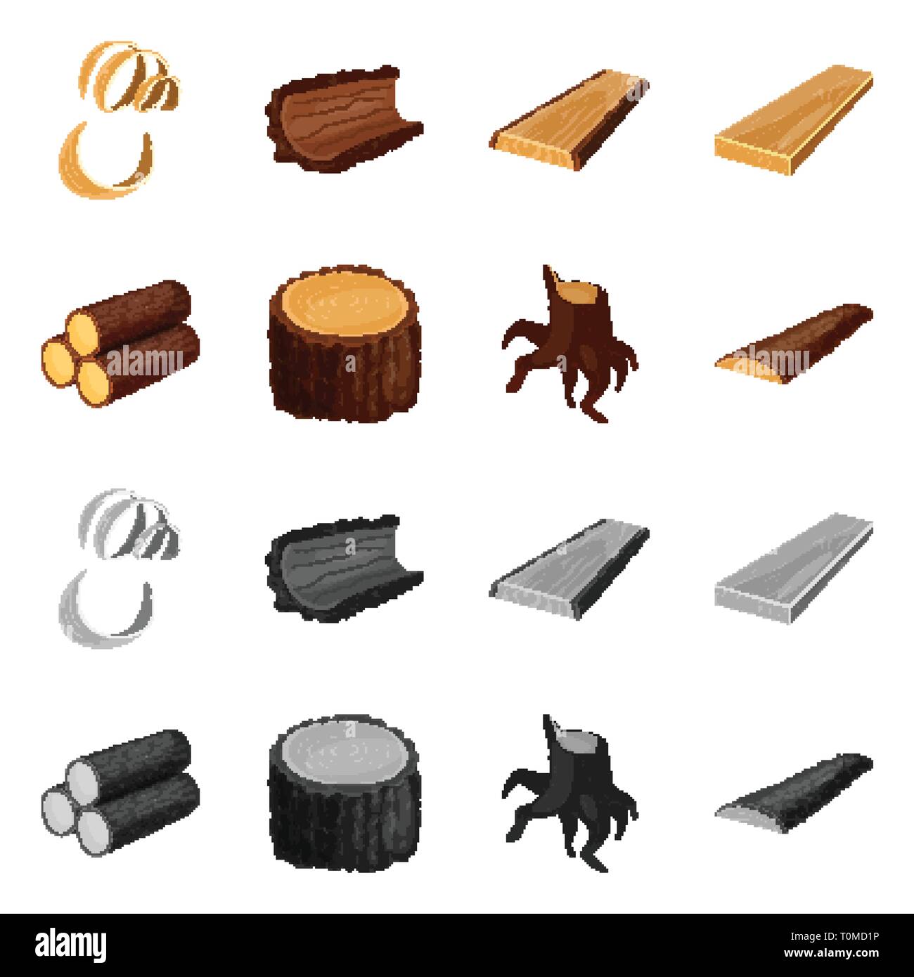 Deck stump lumber timber Stock Vector Images - Alamy