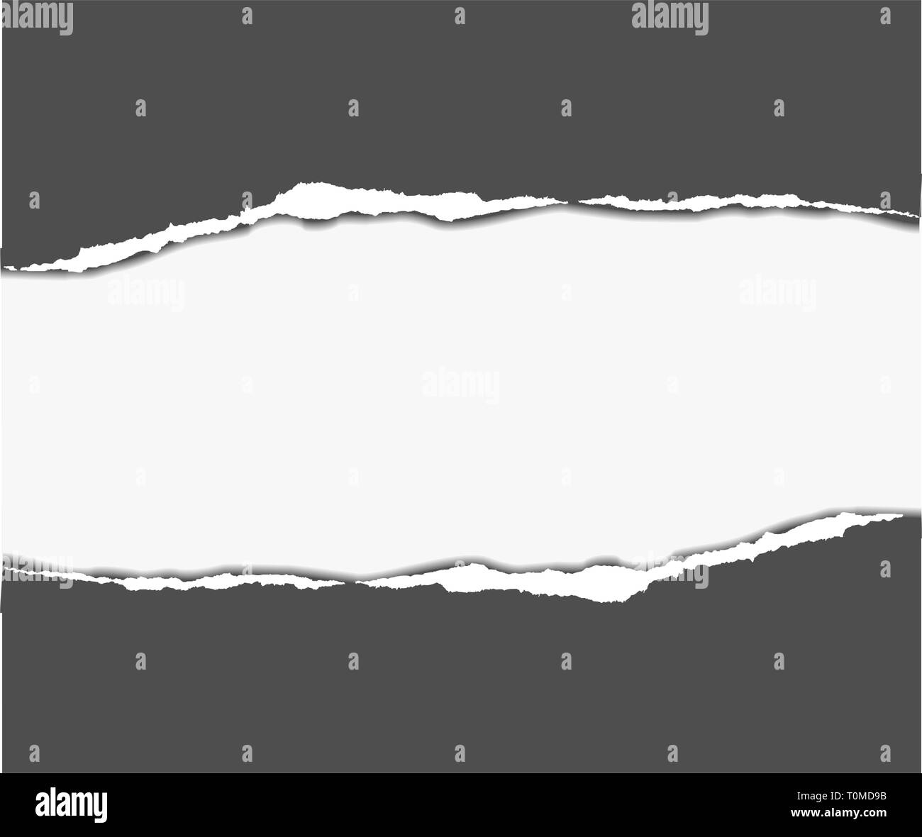 Tear paper - abstract black and white background with place for your ...