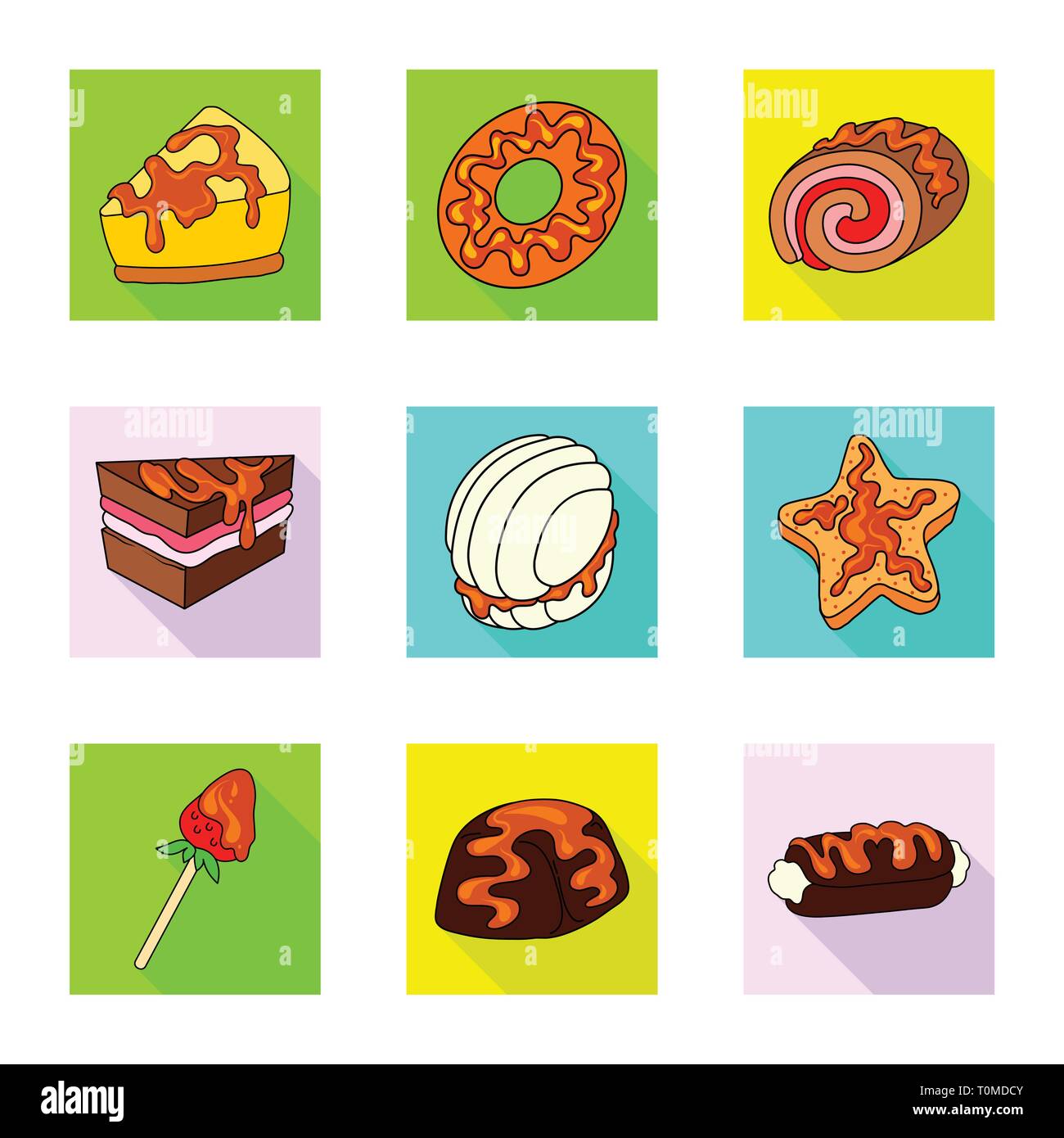 Vector design of confectionery and culinary sign. Collection of ...
