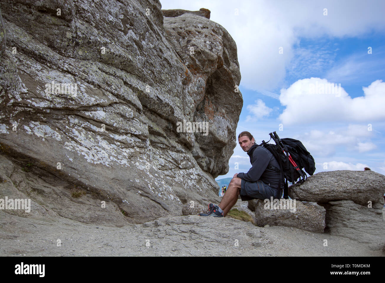 The beautiful Sphinx. A geomorphologic rocky structures in Bucegi ...