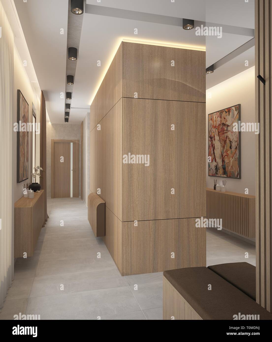 3d render of an entrance hall Stock Photo - Alamy