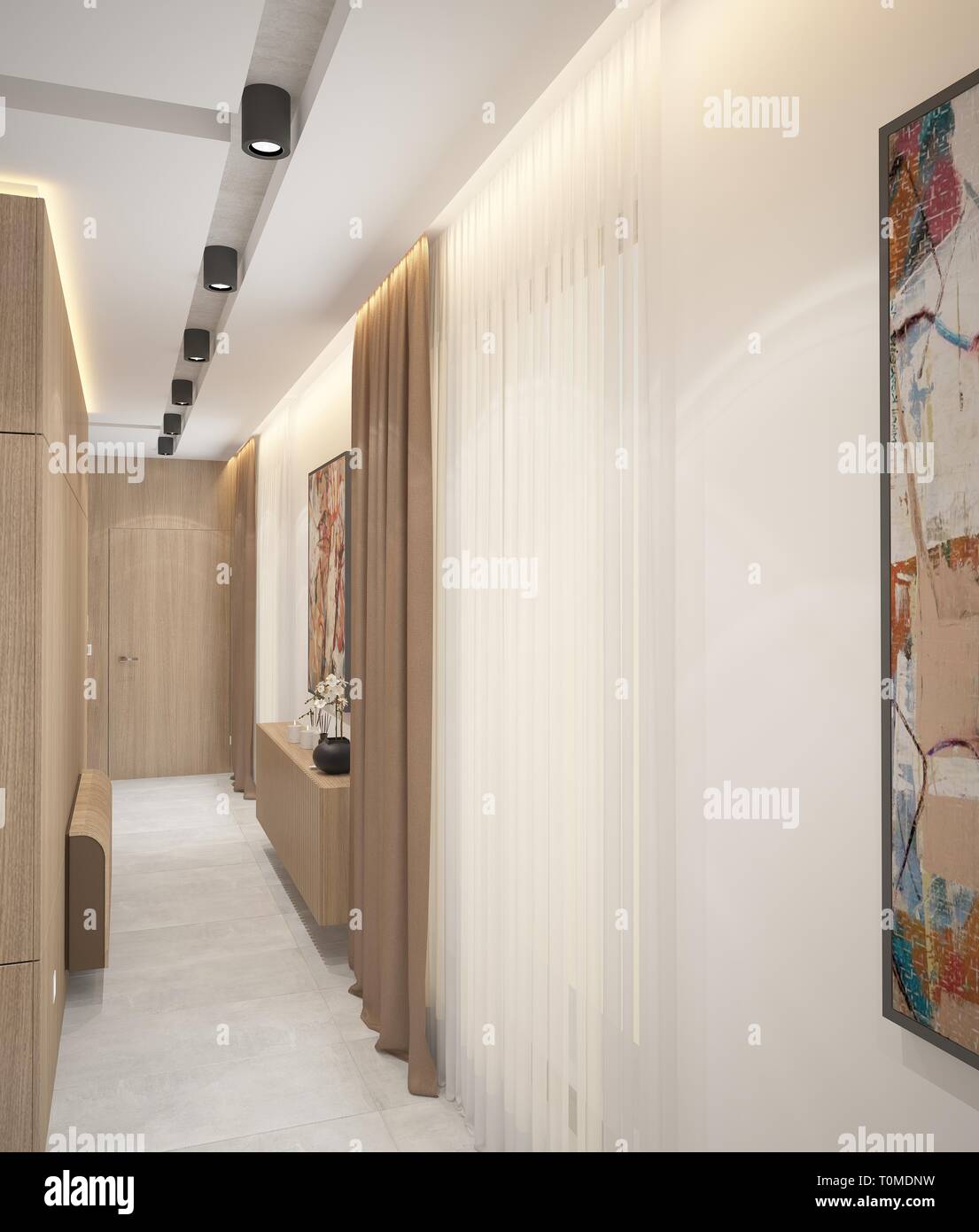 3d render of an entrance hall Stock Photo - Alamy