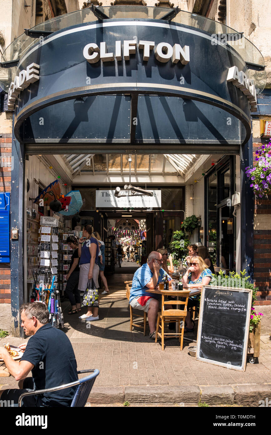 Entrance of Clifton Arcade, Bristol, UK Stock Photo - Alamy