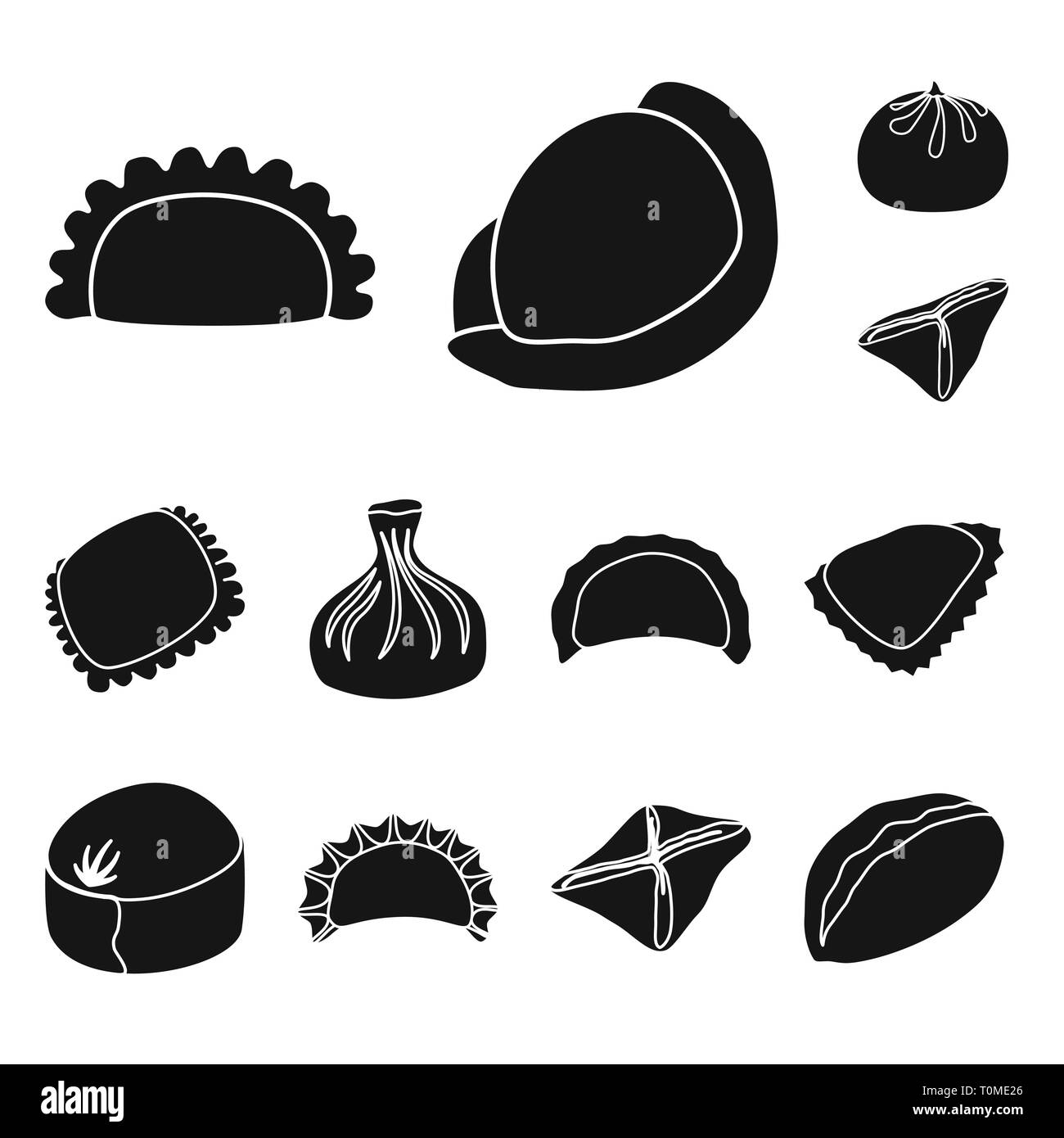 Vector design of cuisine and appetizer logo. Collection of cuisine and ...