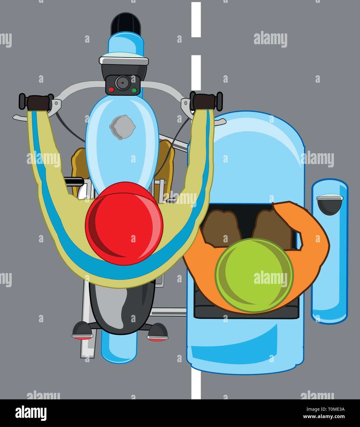 Vector Cartoon Motorcycle High Resolution Stock Photography and Images ...