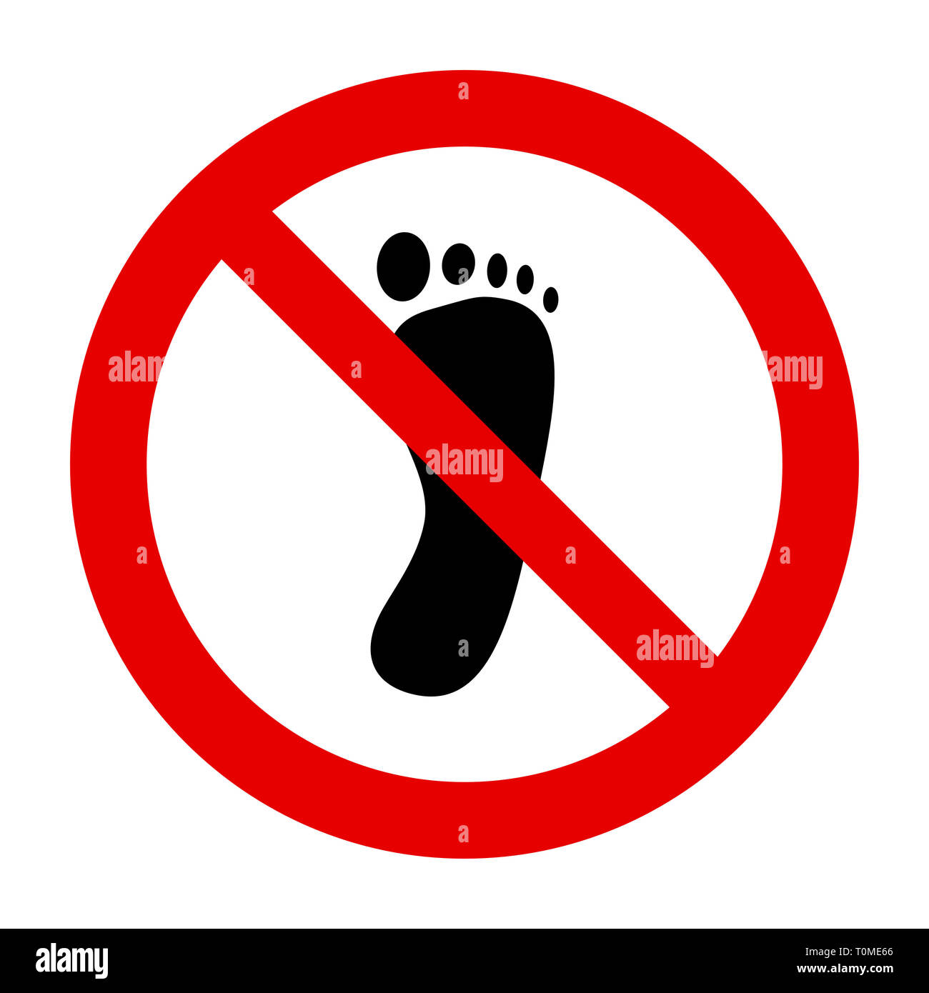 Foot traffic sign Cut Out Stock Images & Pictures - Alamy