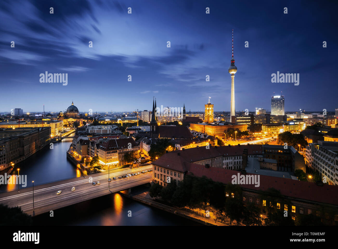 Berlin at night, Germany Stock Photo - Alamy