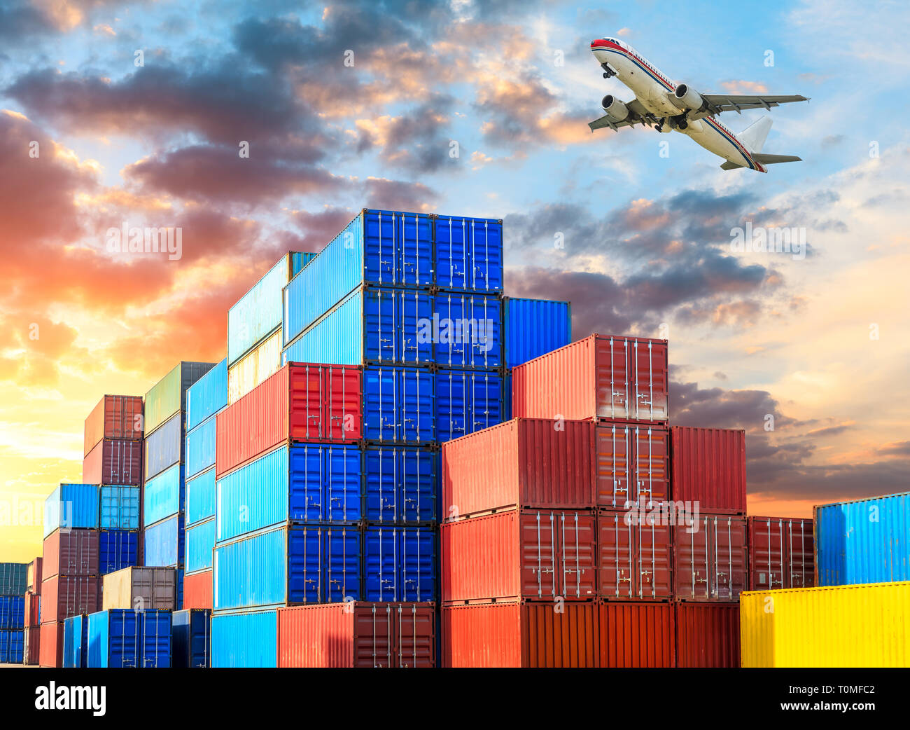 Industrial Container yard for Logistic Import Export business Stock ...