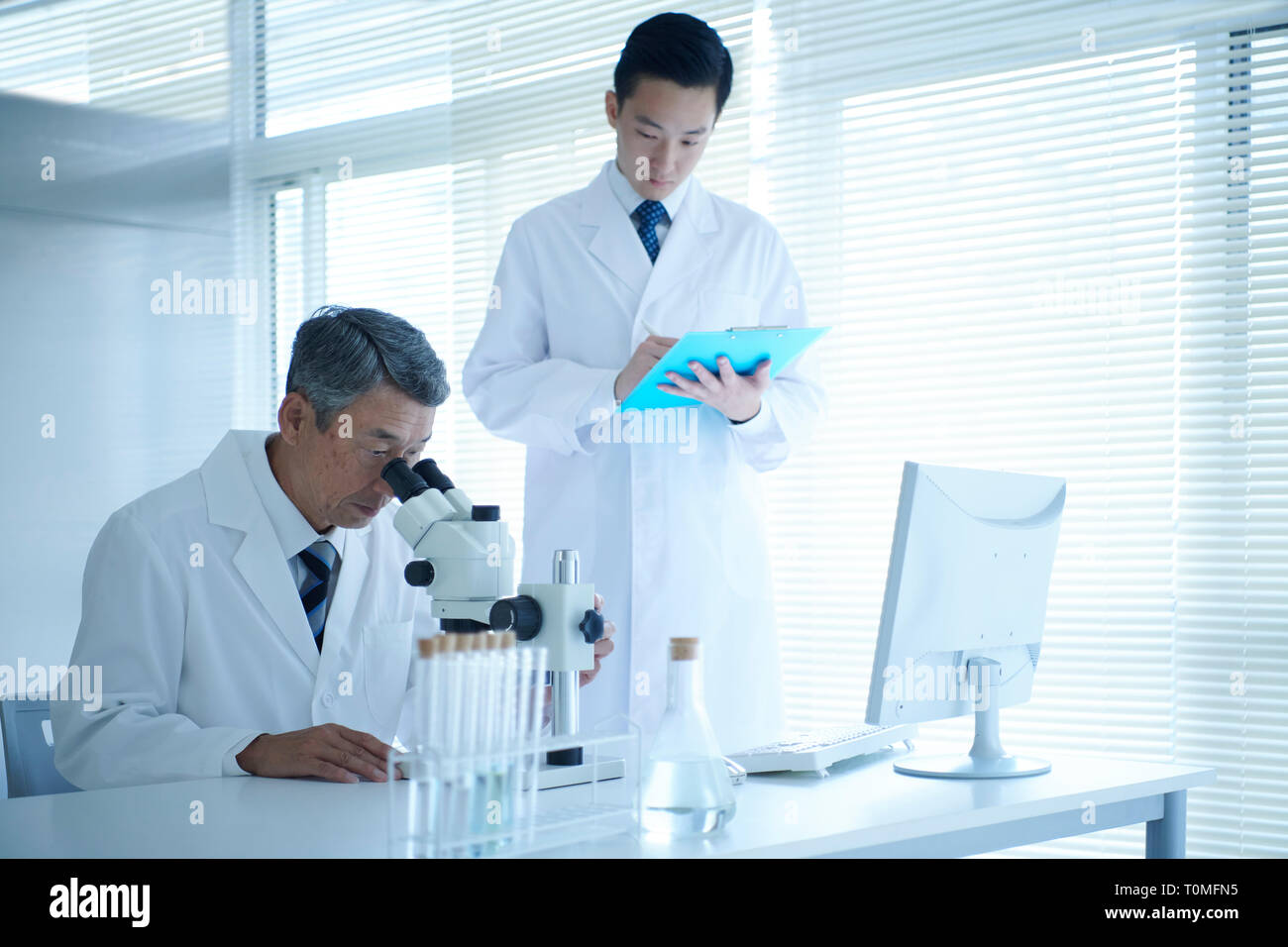 Japanese researchers in the lab Stock Photo - Alamy