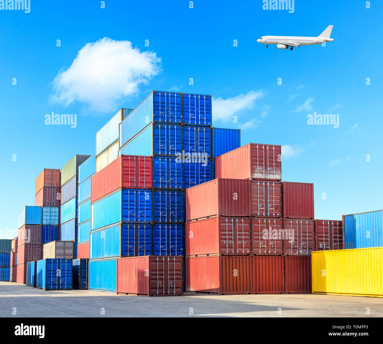 Industrial Container yard for Logistic Import Export business Stock ...