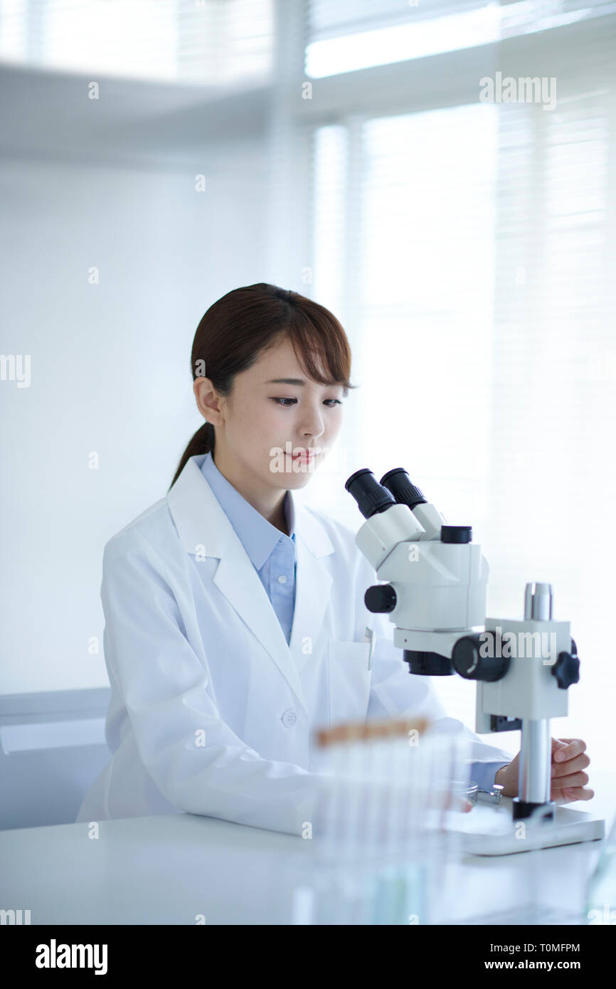 Young Japanese researcher in the lab Stock Photo - Alamy