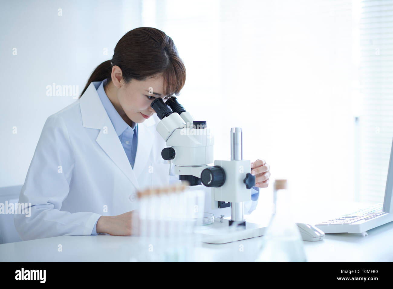 Young Japanese researcher in the lab Stock Photo - Alamy