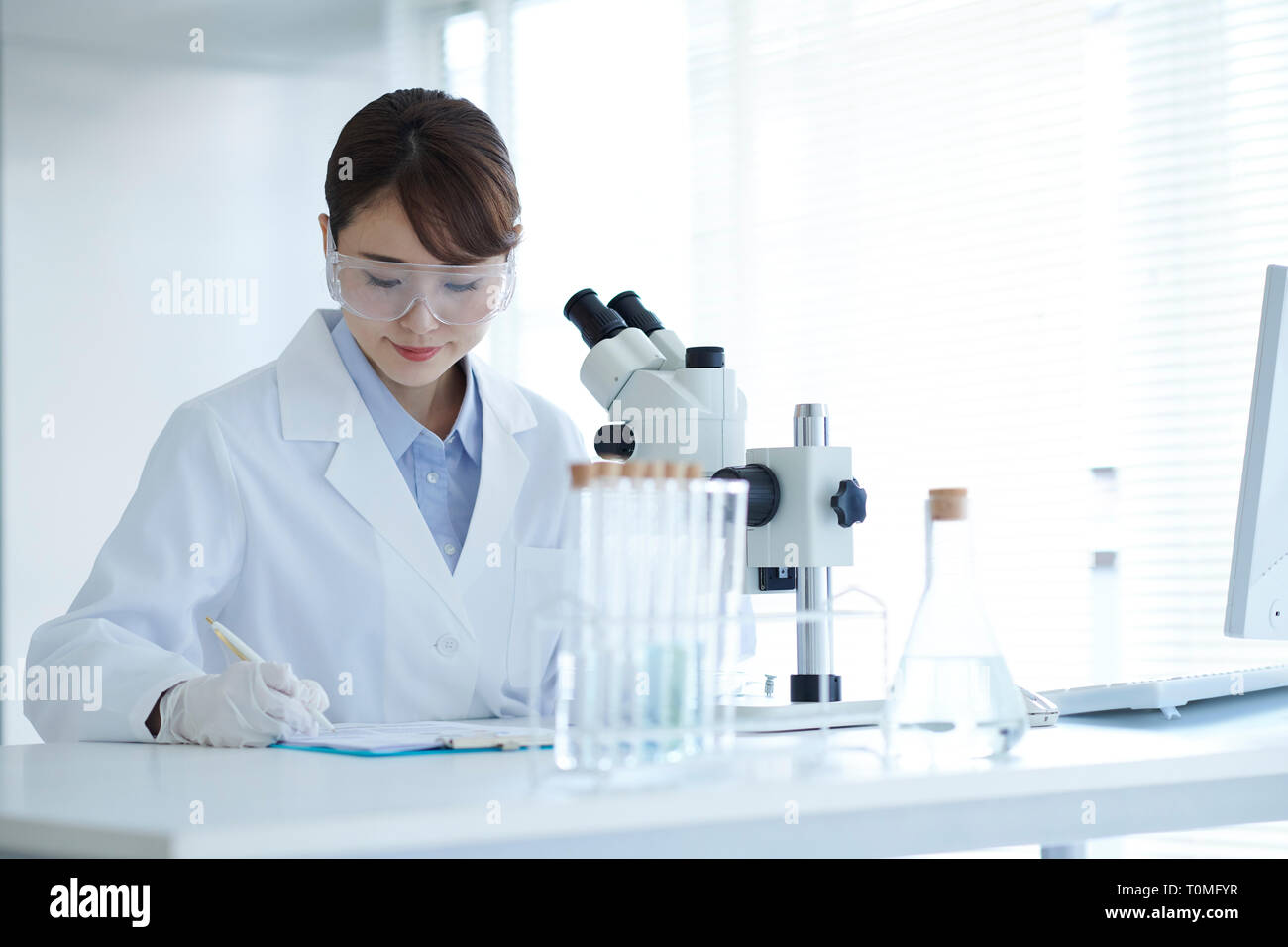 Young Japanese researcher in the lab Stock Photo - Alamy